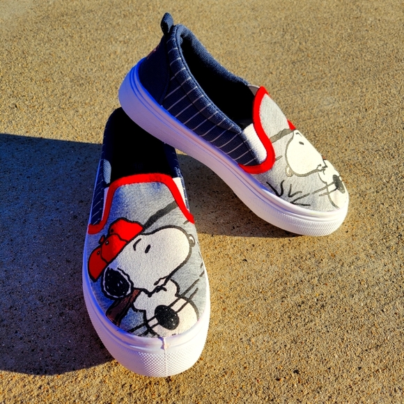 Peanuts | Shoes | Snoopy Slip On Deck Shoe Baseball Bat | Poshmark